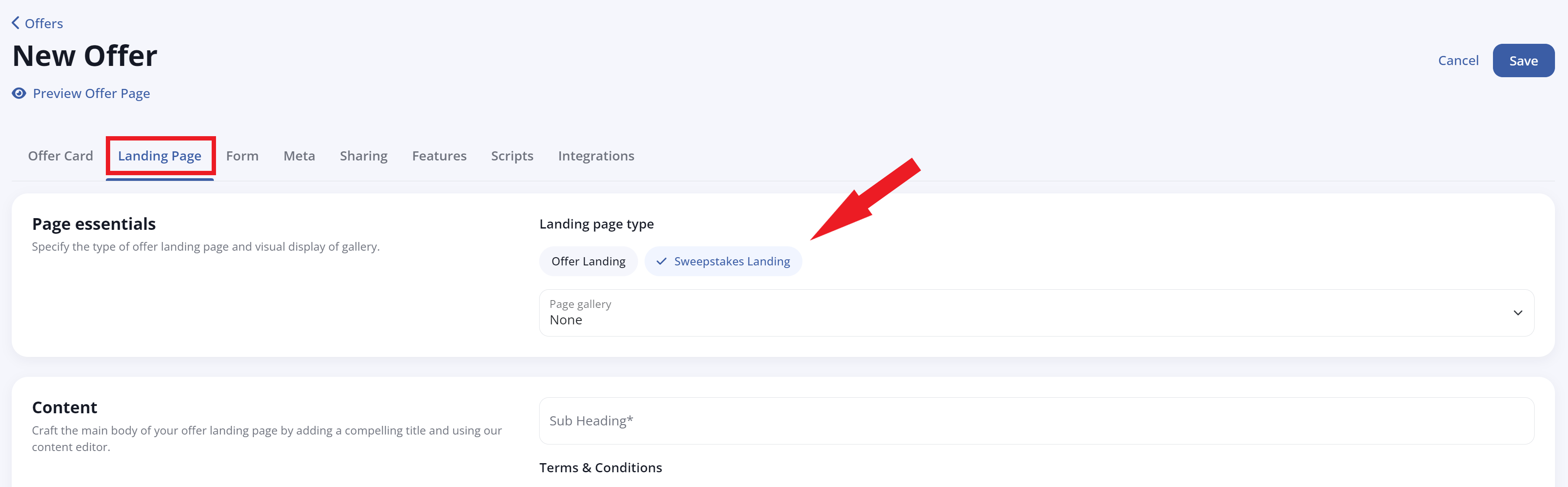 Special Options for a Sweepstakes Landing Page - Spectrum Inc